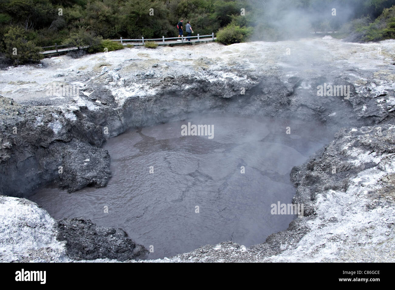 The Devil's Ink Pots Mud Pools at Wai-O-Tapu Thermal Wonderland near ...