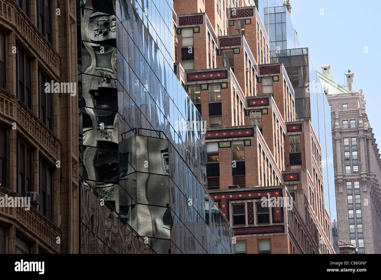 Midtown Office Buildings with Setbacks, NYC Stock Photo - Alamy