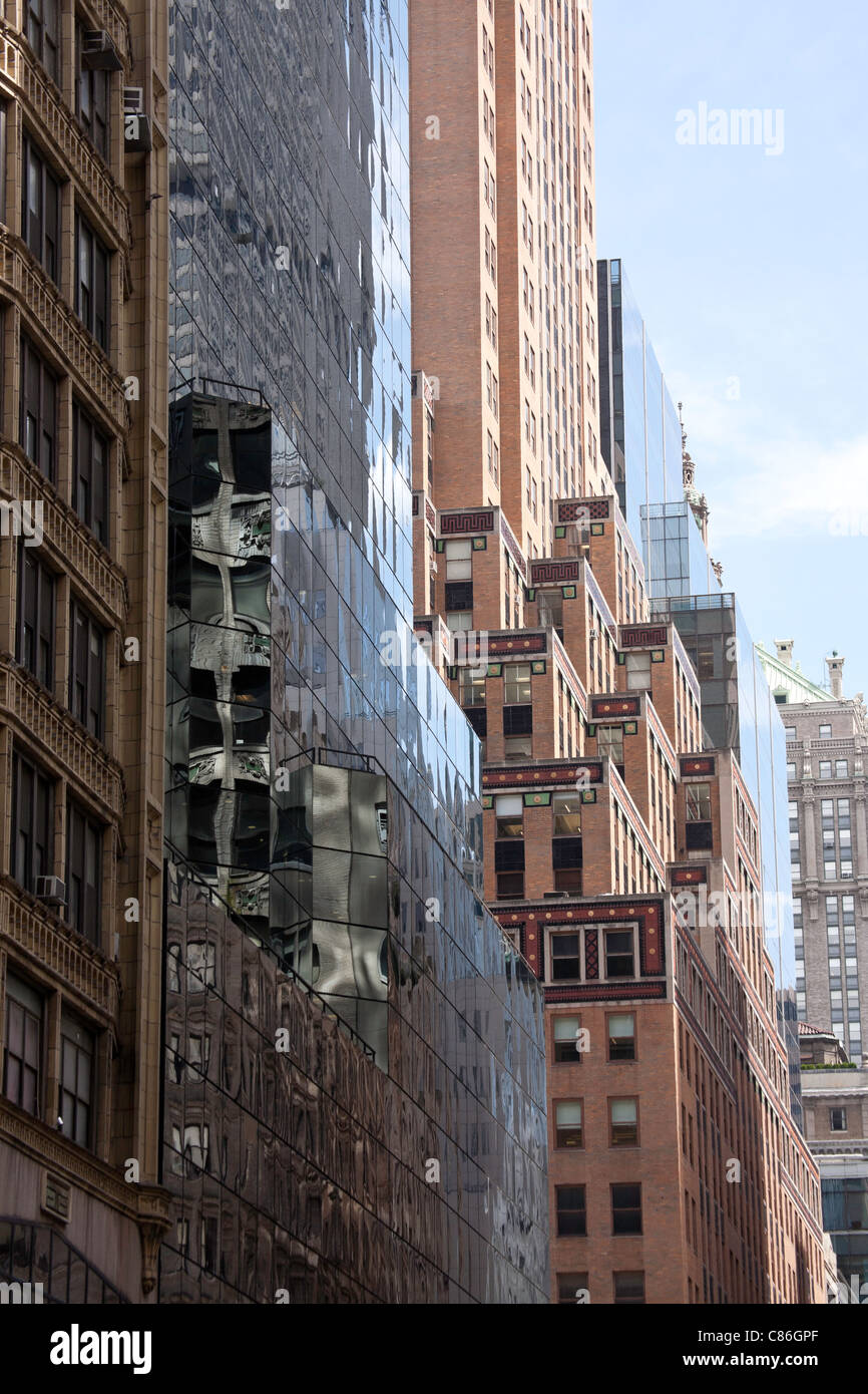 Midtown Office Buildings with Setbacks, NYC Stock Photo - Alamy