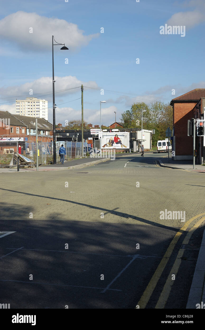 Pedestrian road junction hi-res stock photography and images - Alamy