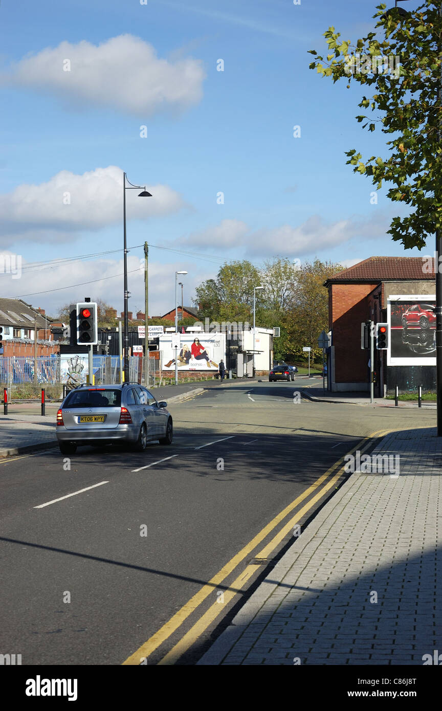 Road junction with traffic signals Stock Photo - Alamy