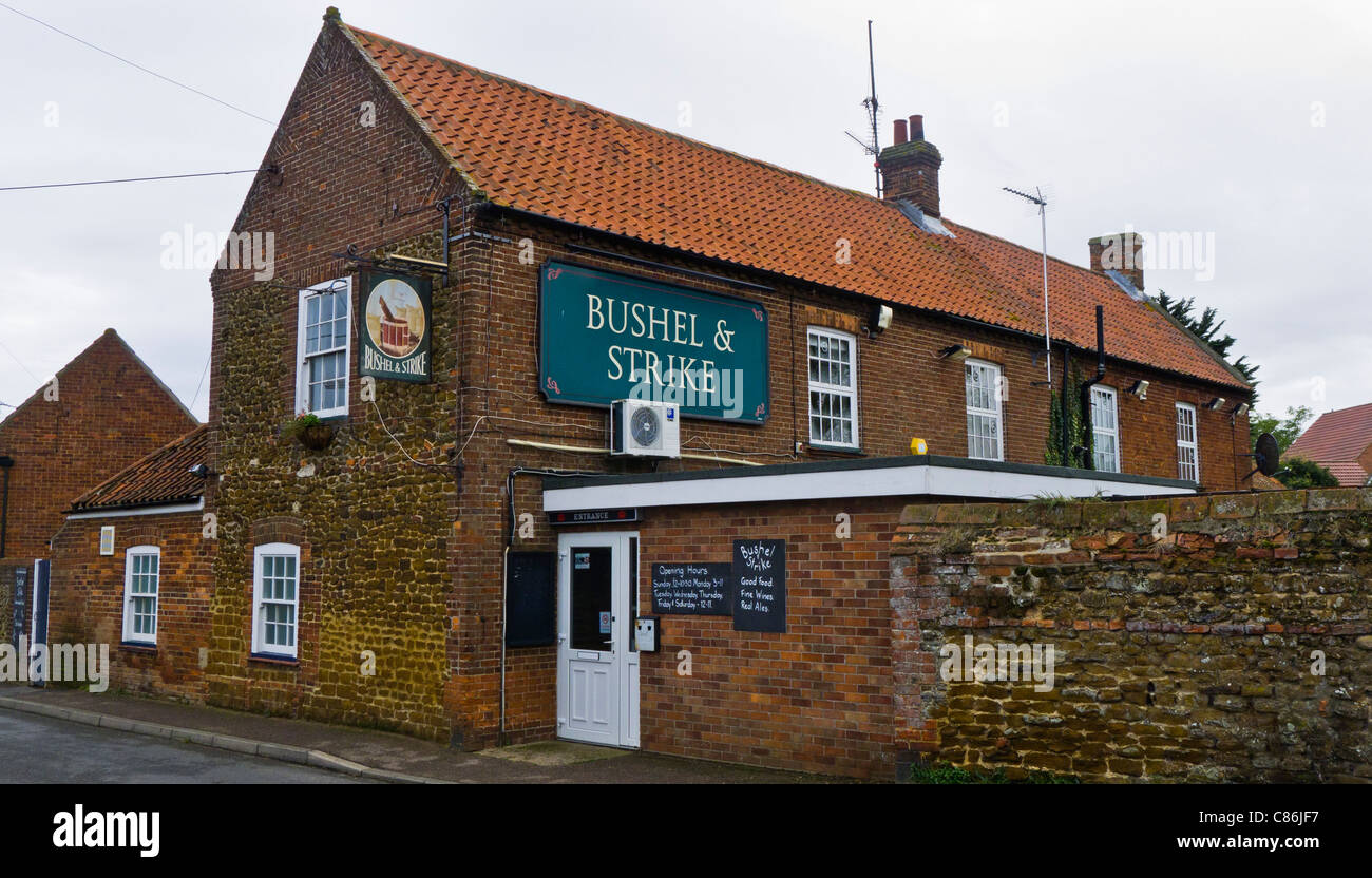 The Bushel and Strike public house in Heacham on the Norfolk coast ...