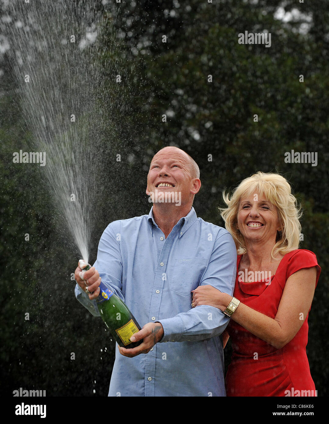 Euro Millions Lottery winners, Dave and Angela Dawes celebrate winning ...