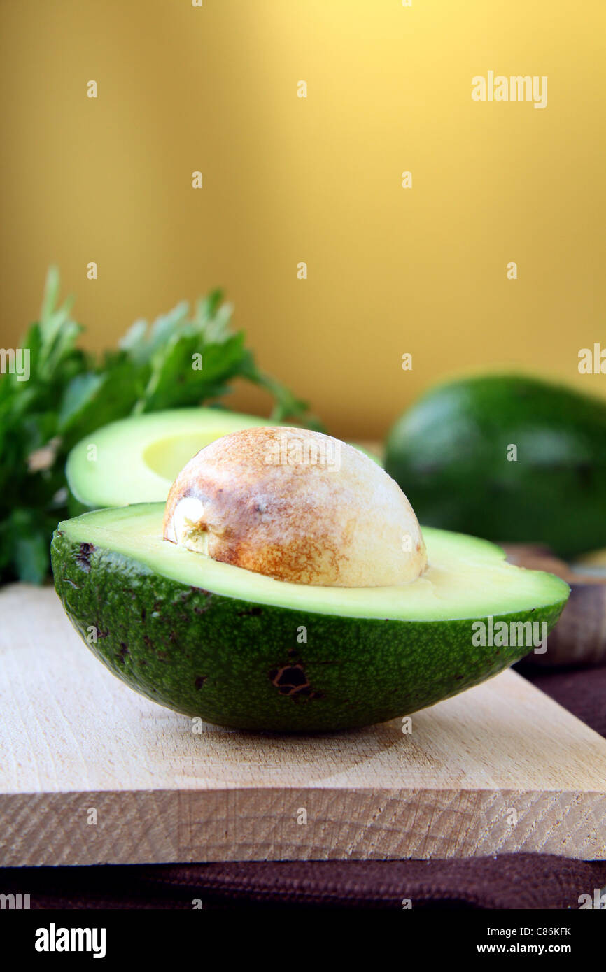 Avocado cut open hi-res stock photography and images - Alamy