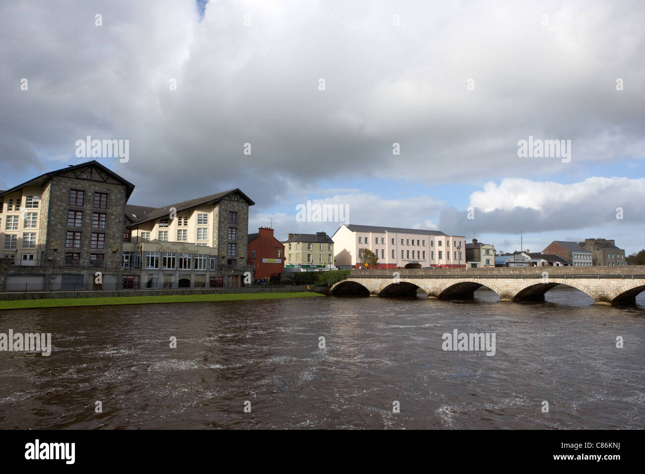 the ballina manor hotel and upper ham bridge at the ridgepool in the ...