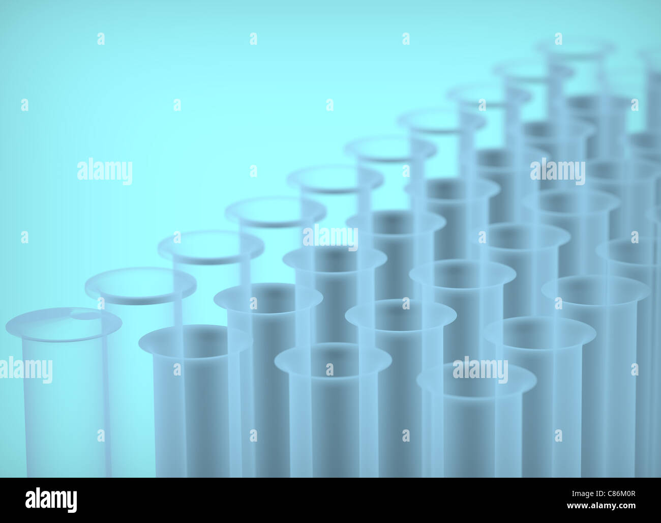 Science background with test tubes in blue toned Stock Photo - Alamy