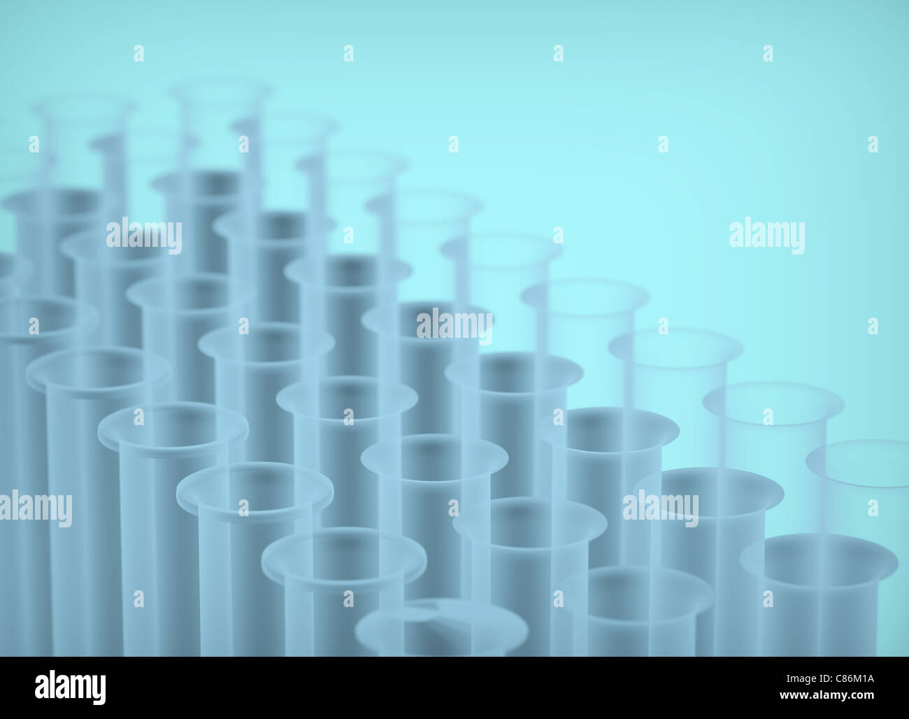 Science background with test tubes in blue toned Stock Photo - Alamy