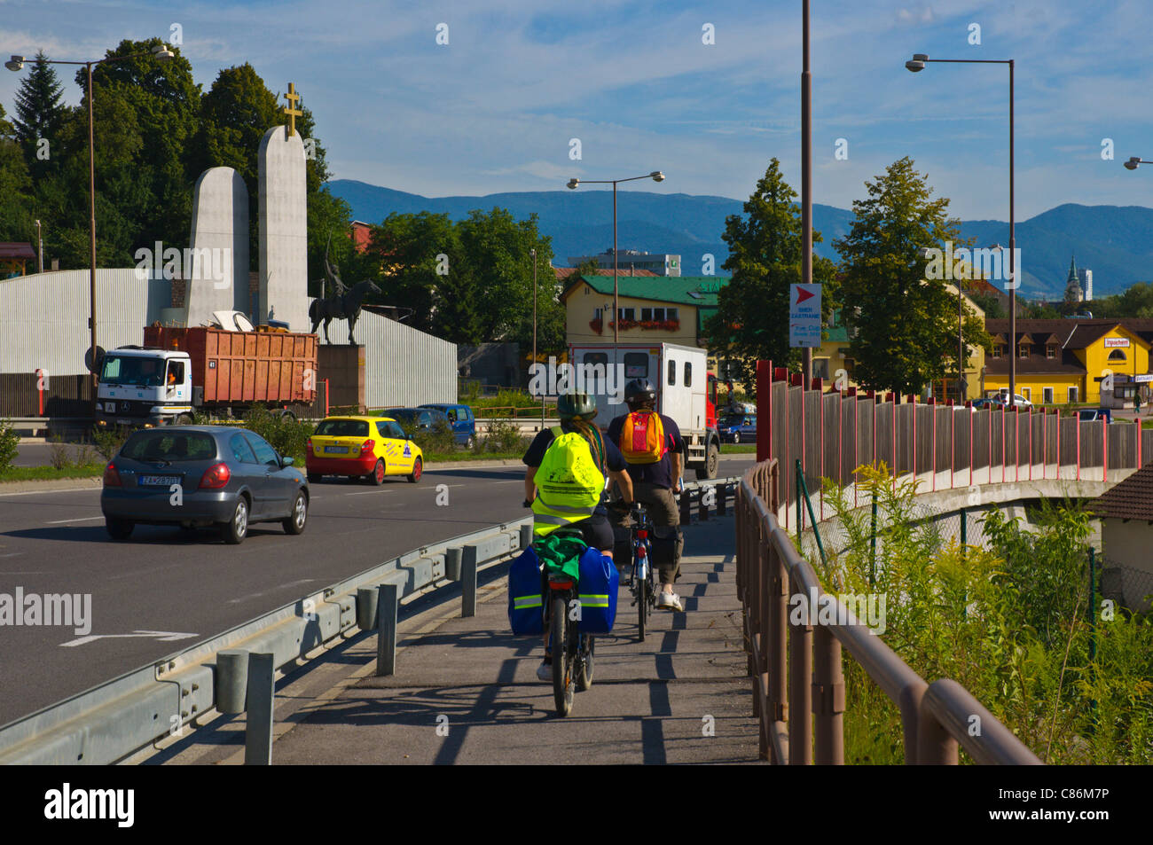 Traffic along motorway E50 outside Žilina Slovakia Europe Stock Photo ...