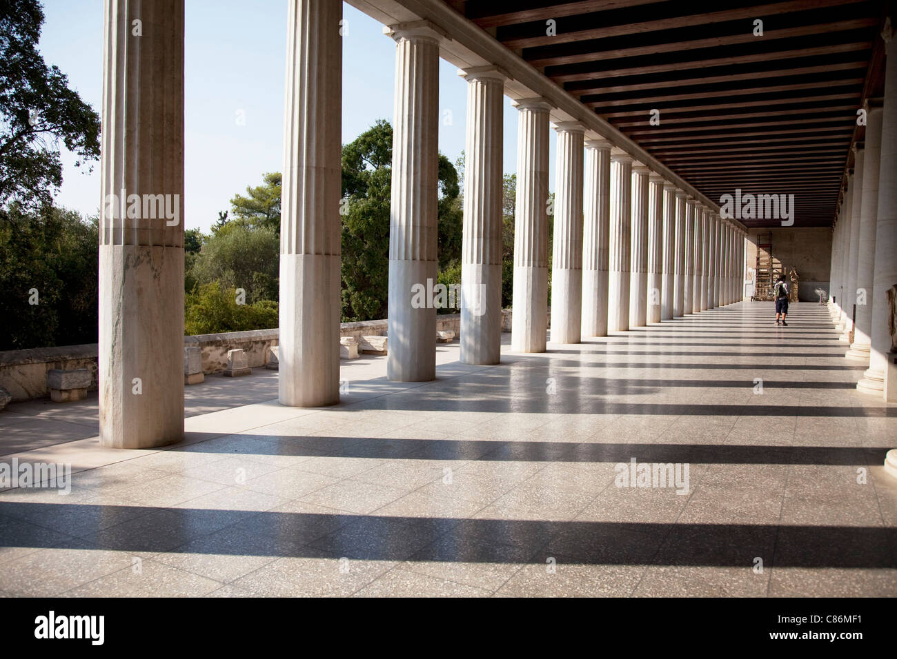 The Stoa of Attalos or Attalus located in the east side of ...