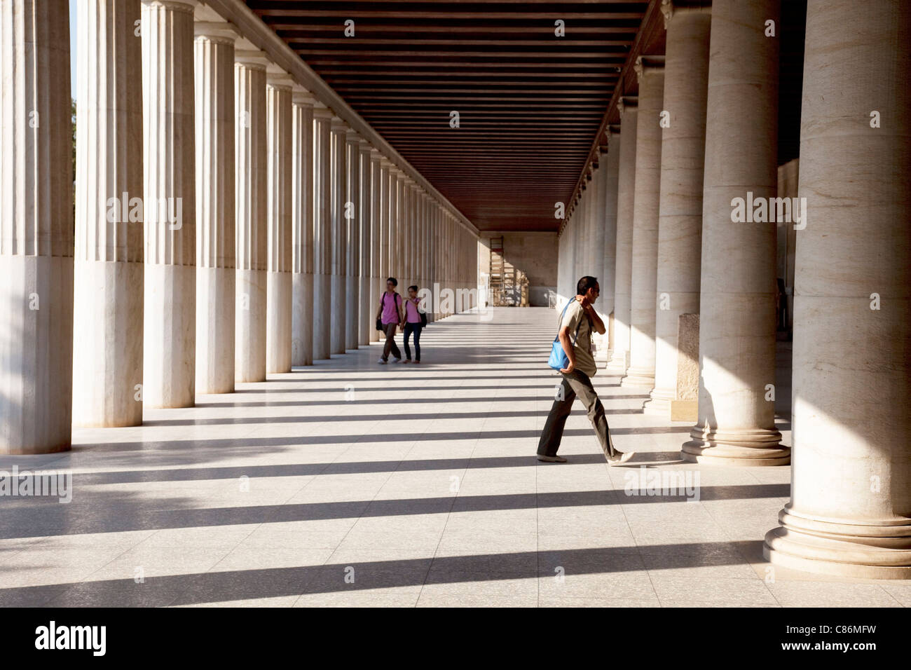 The Stoa of Attalos or Attalus located in the east side of ...
