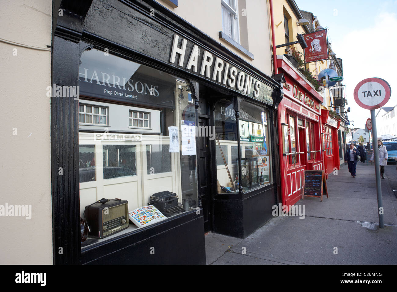harrisons bar in a row of pubs and bars ballina town centre county mayo ...