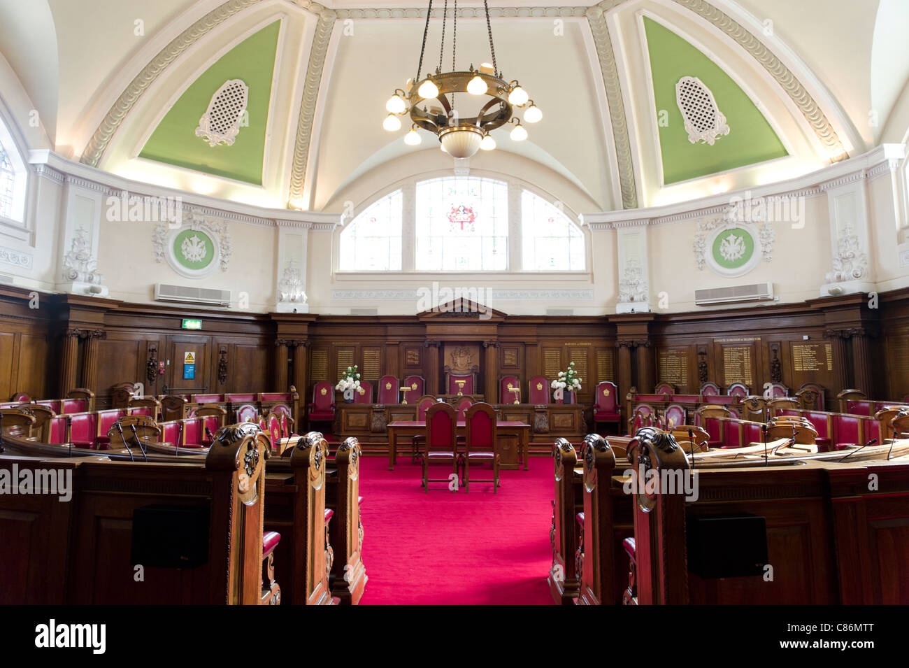 Council chamber at Islington town hall, London, England, UK Stock Photo ...