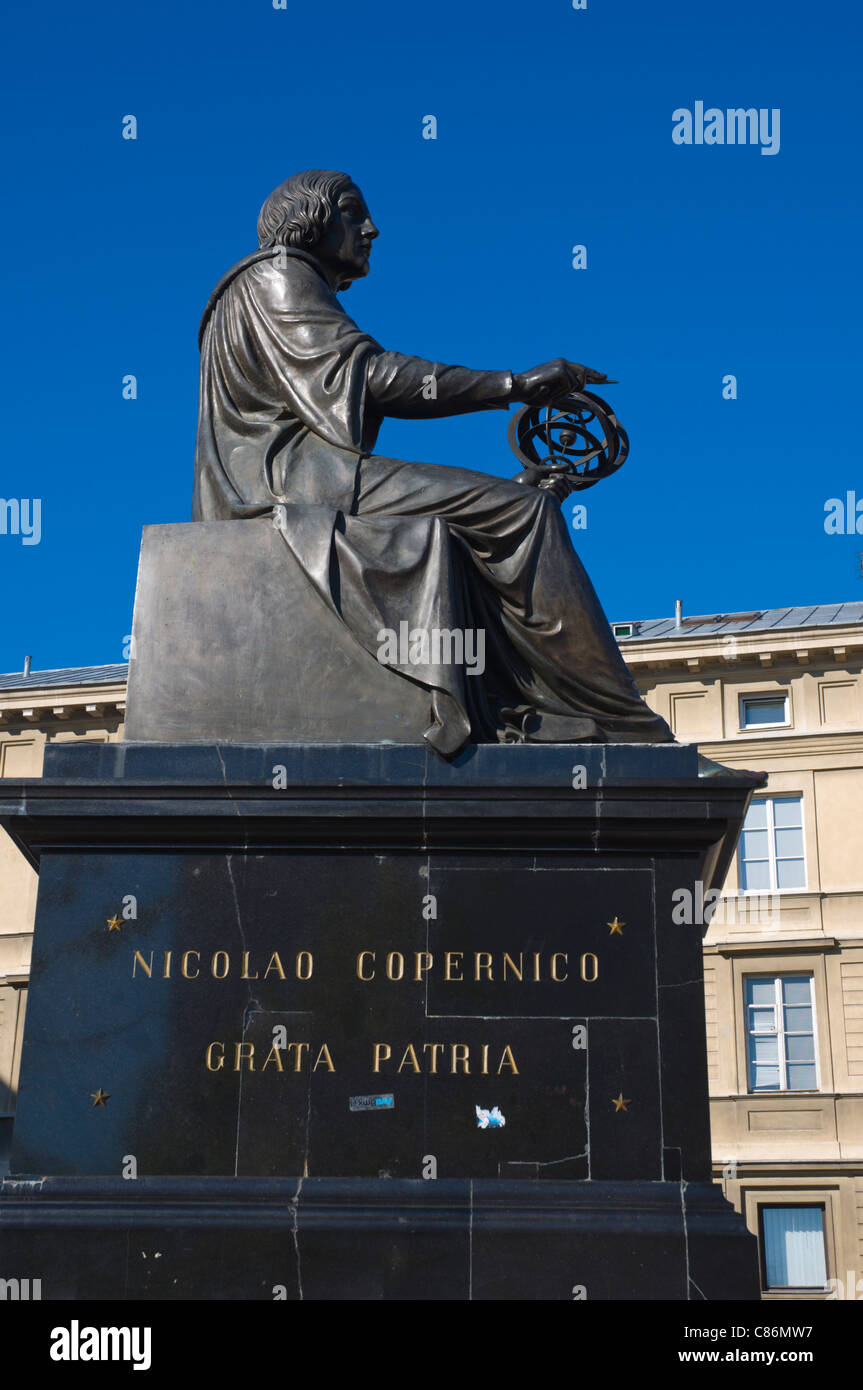 Statue of Nicholas Copernicus along Krakowskie Przedmiescie street ...