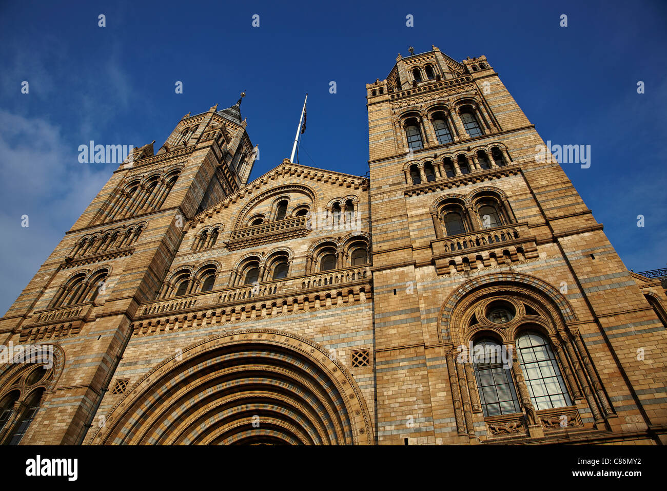 Exterior view of London's Natural history museum building Stock Photo ...