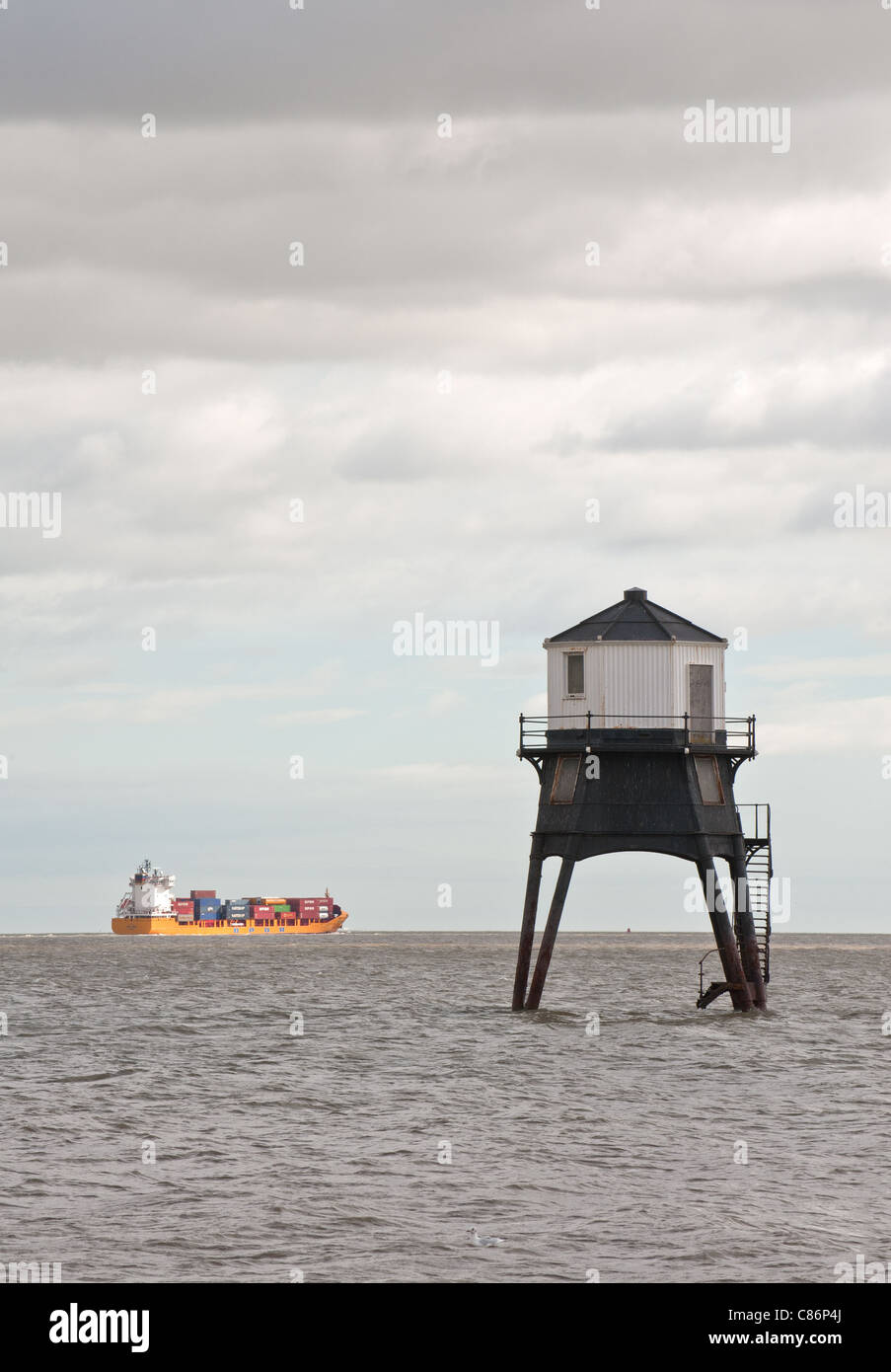 The Dovercourt Low Lighthouse off the Essex coast Stock Photo - Alamy