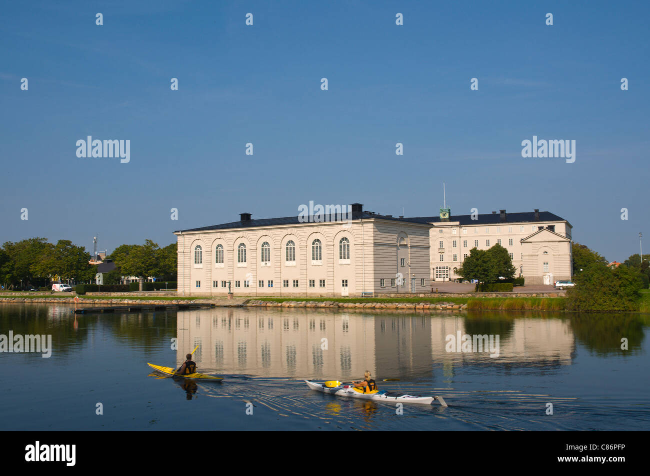 Kayaks central Kalmar city Småland southern Sweden Europe Stock Photo ...