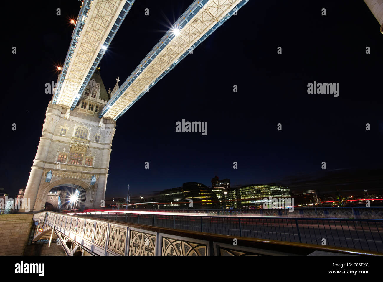 London Tower Bridge by night Stock Photo - Alamy