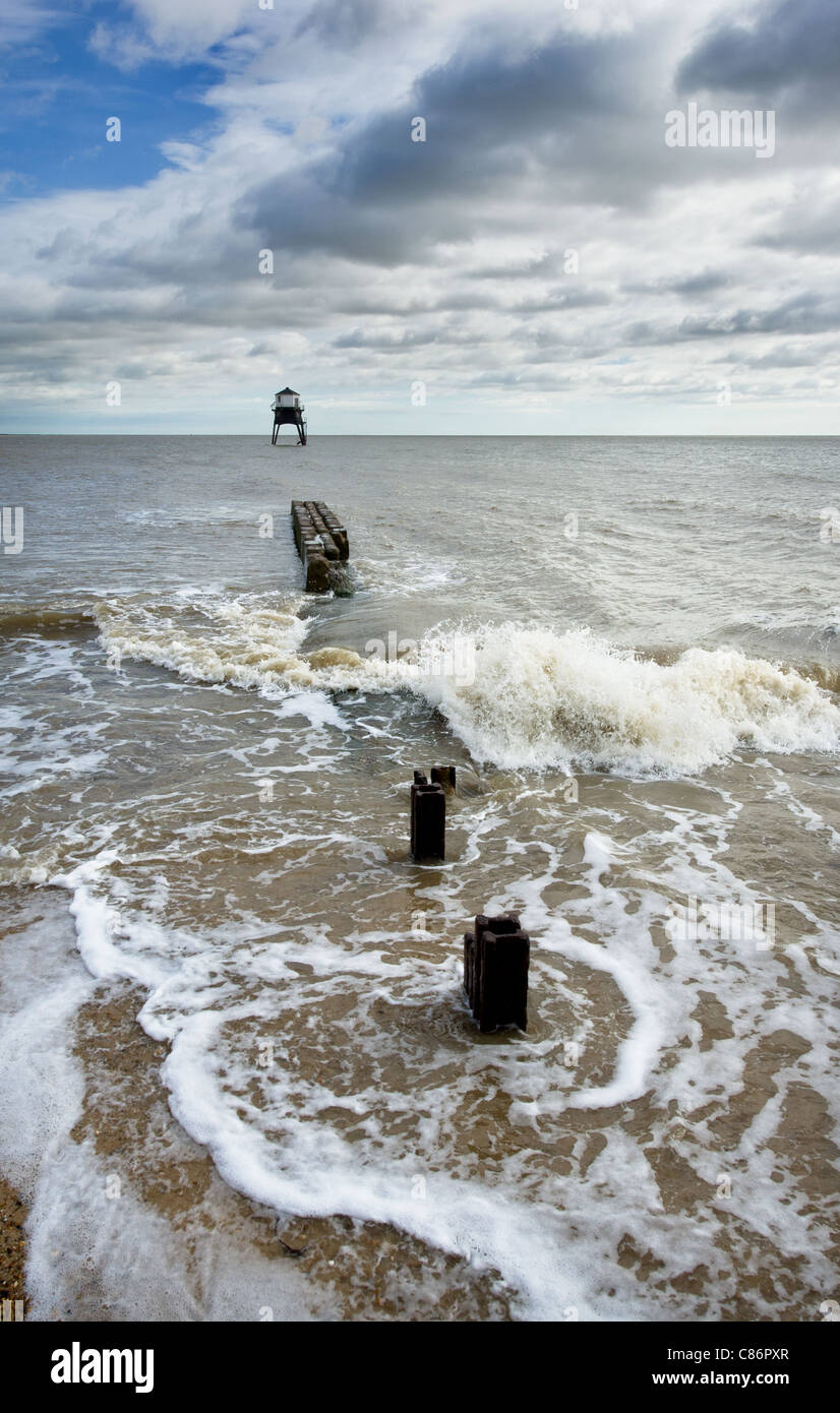 The Dovercourt Low Lighthouse off the Essex coast Stock Photo - Alamy