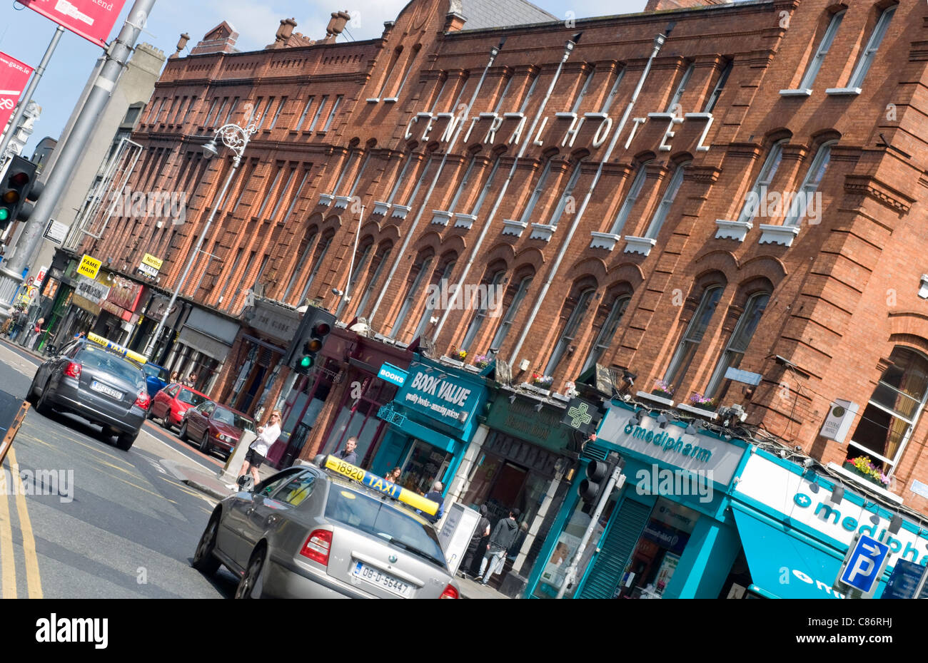 The Central Hotel on Exchequer Street in Dublin, Ireland Stock Photo ...