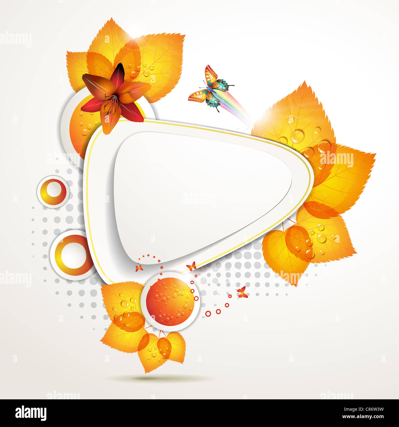 Banner design leaf flowers butterfly hi-res stock photography and ...