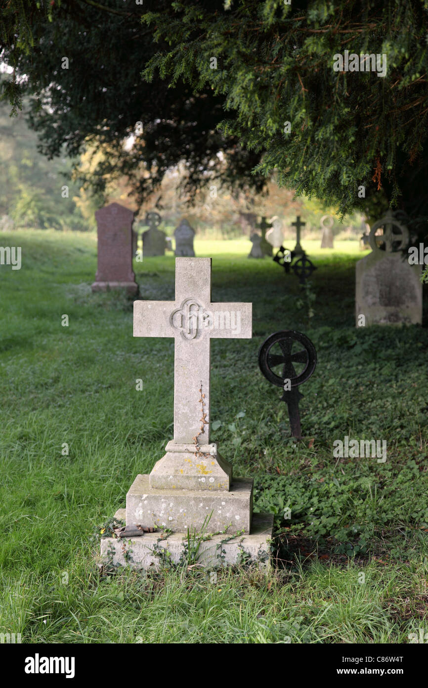 A gravestone in the graveyard of The Wilton Italianate Church ...