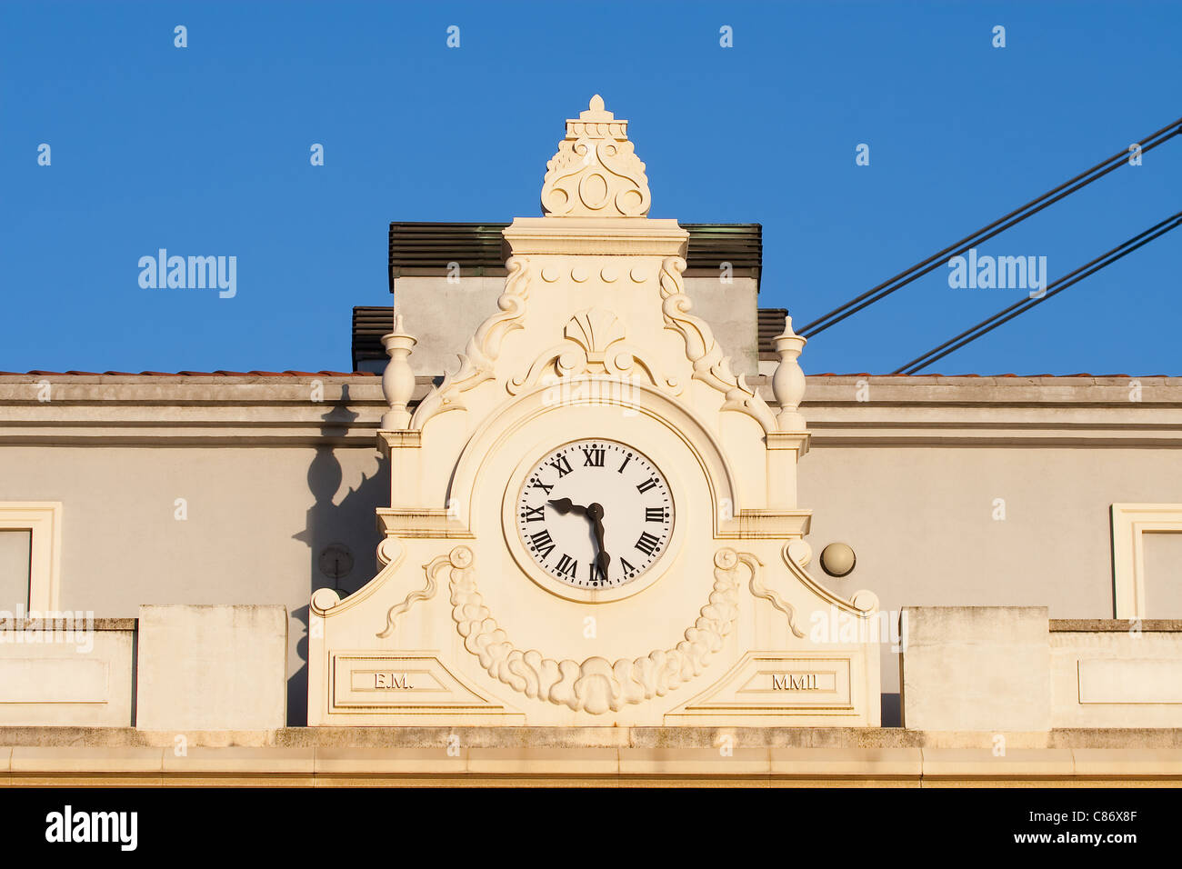 Clock in Portugalete, Bizkaia, Spain Stock Photo - Alamy