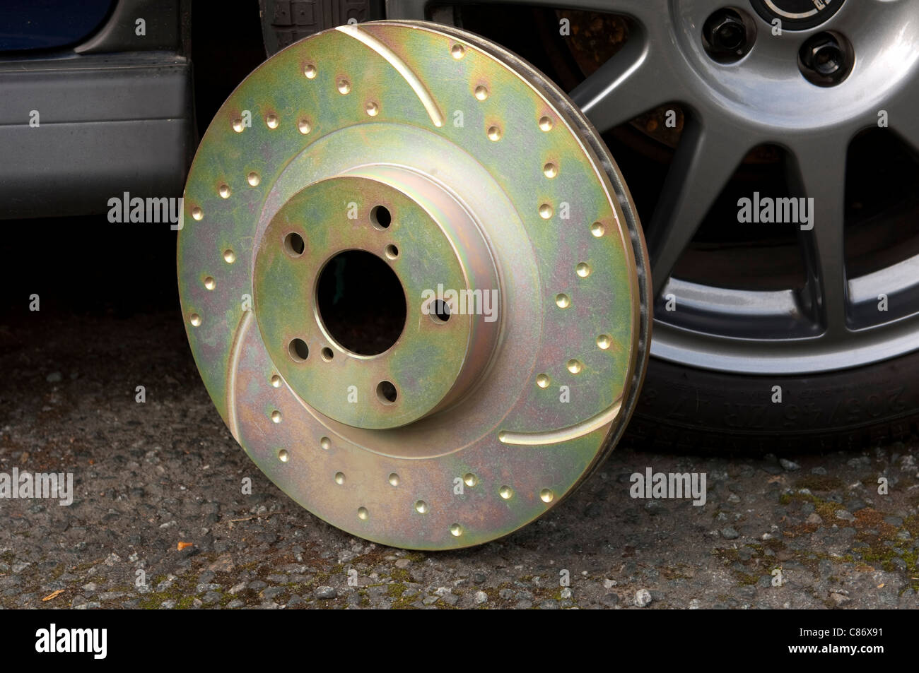 High performance vented brake disc Stock Photo - Alamy