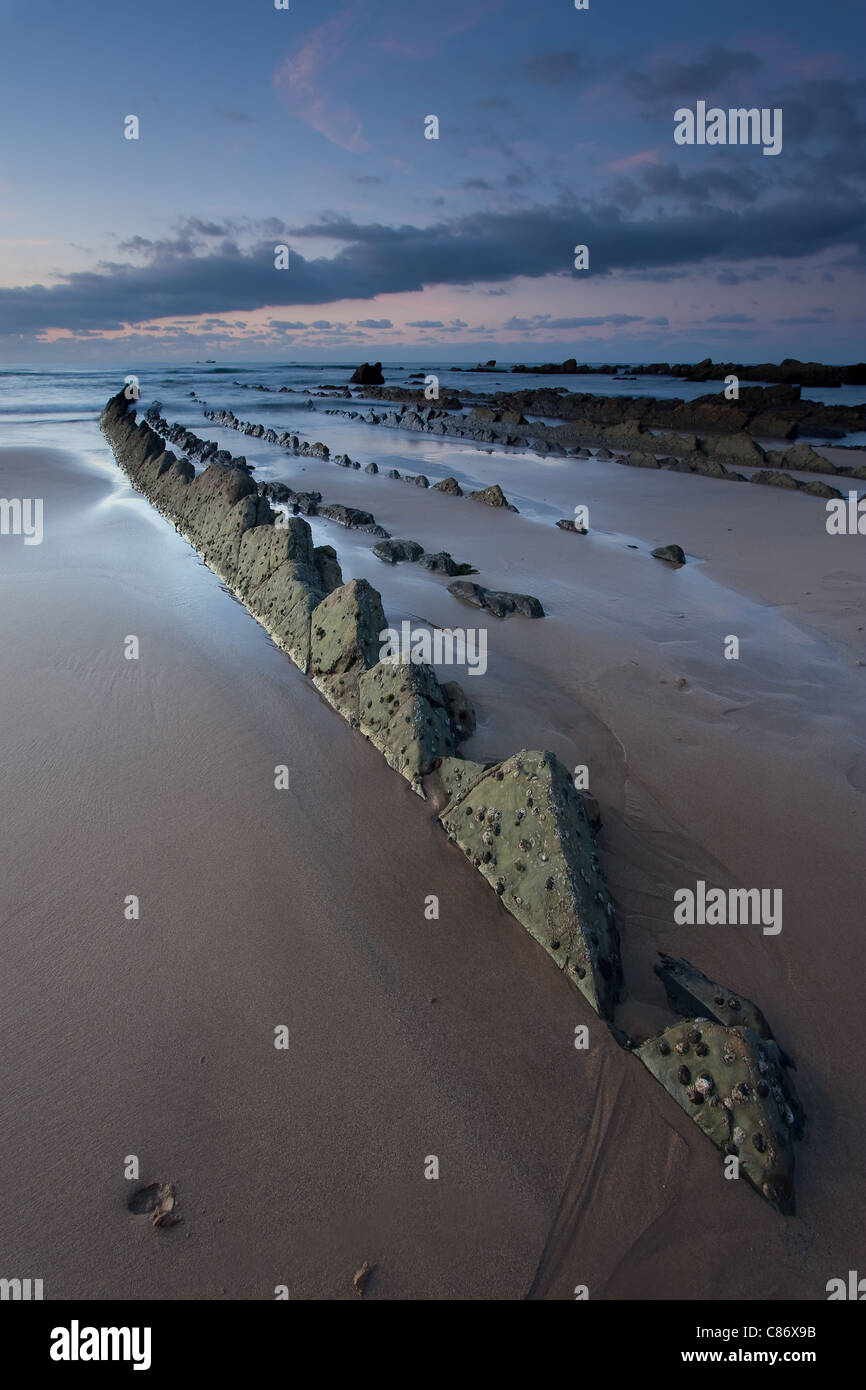 Beach of Barrika, Bizkaia, Basque Country, Spain Stock Photo - Alamy