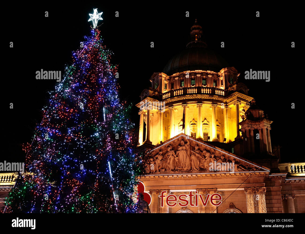 BELFAST, UNITED KINGDOM - NOVEMBER 18: The Belfast Christmas Lights at ...