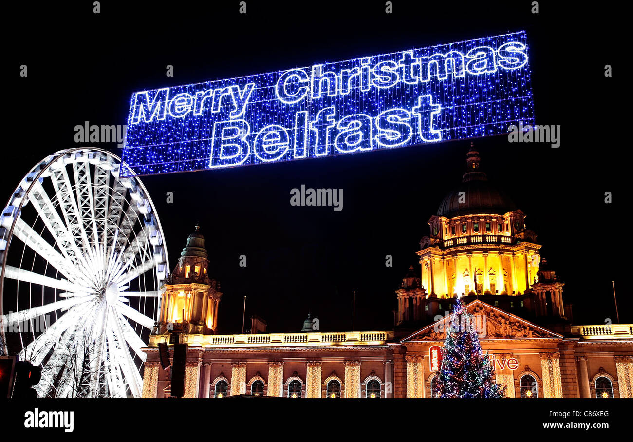 BELFAST, UNITED KINGDOM - NOVEMBER 18: The Belfast Christmas Lights at ...