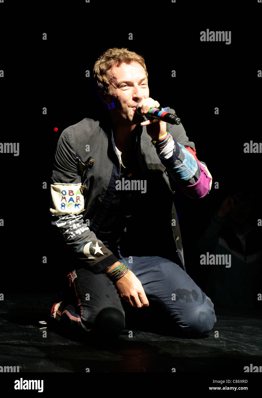 BELFAST, UNITED KINGDOM - DECEMBER 19: Chris Martin of Coldplay ...