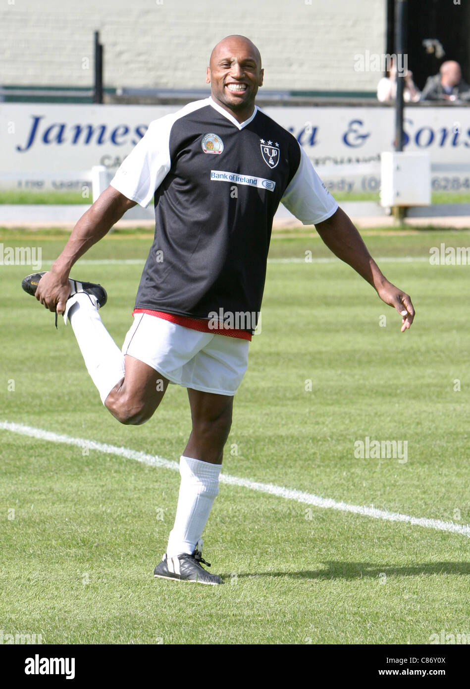 gladiator rhino mark smith at the game of history charity football ...