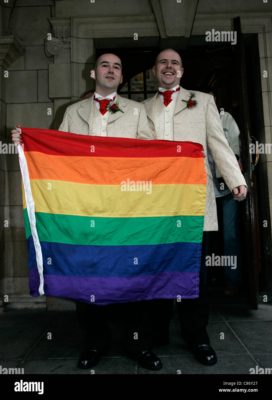 Christopher Flanaghan and Henry Kane after their gay 'wedding' ceremony ...