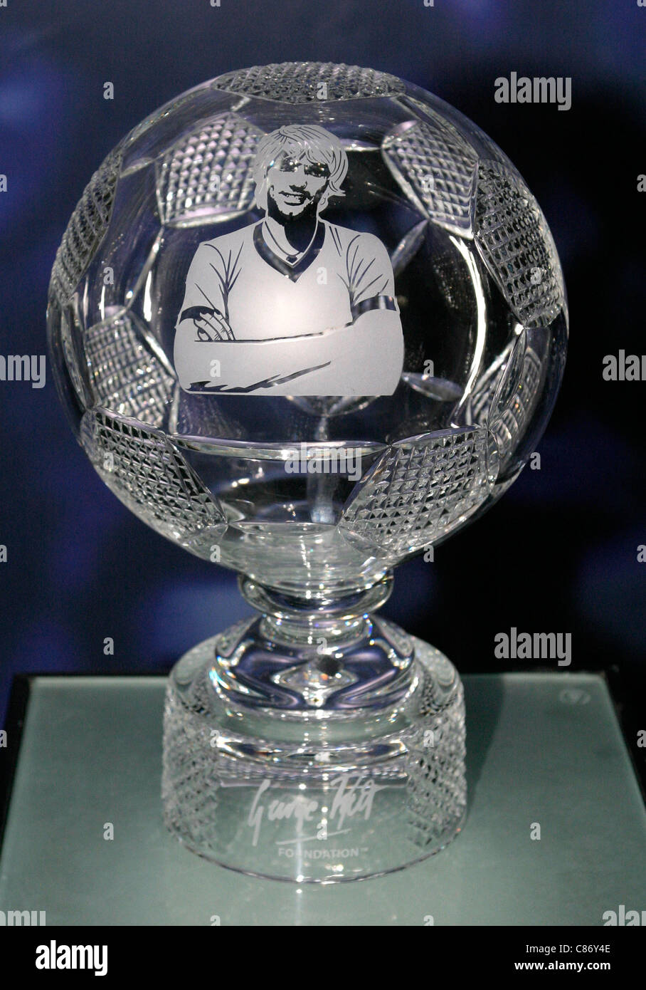 George Best foundation tyrone crystal football at George Best airport ...