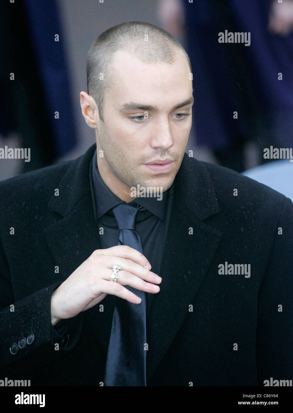 Calum Best at George Best's Funeral, Stormont Parliament Buildings ...