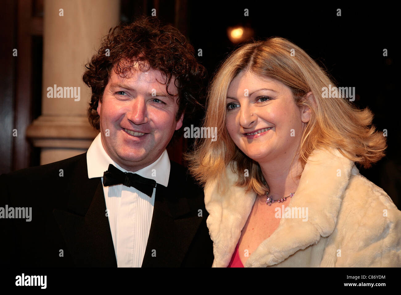DUBLIN, IRELAND - FEBRUARY 17: Diarmuid Gavin and wife justine keane at ...