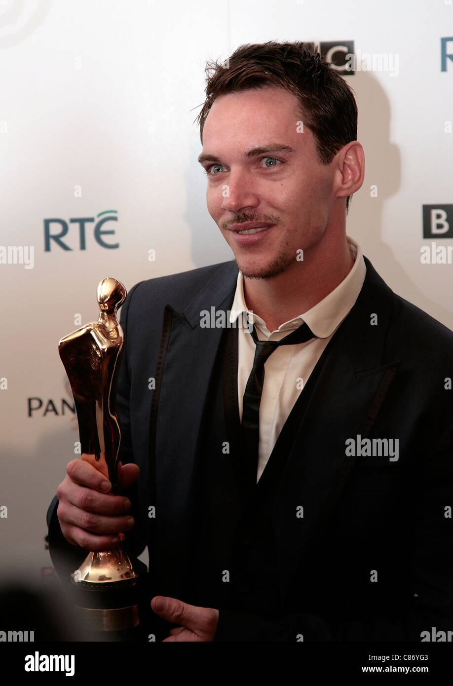 DUBLIN, IRELAND - FEBRUARY 17: Jonathan Rhys Meyers with best Actor in ...