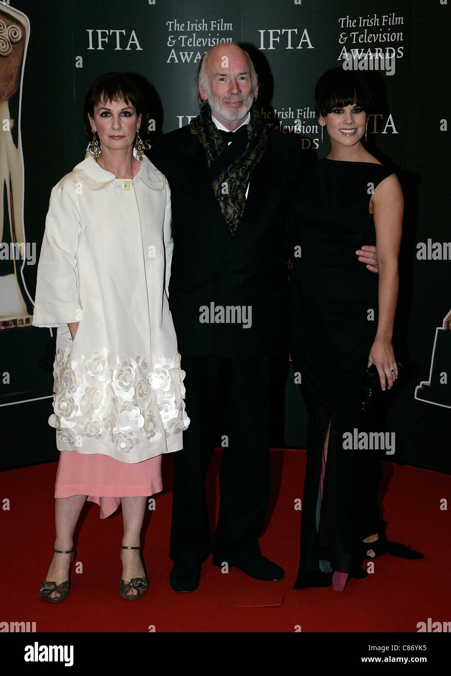 DUBLIN, IRELAND - FEBRUARY 14: Anne, John and Rachel Kavanagh arrives ...