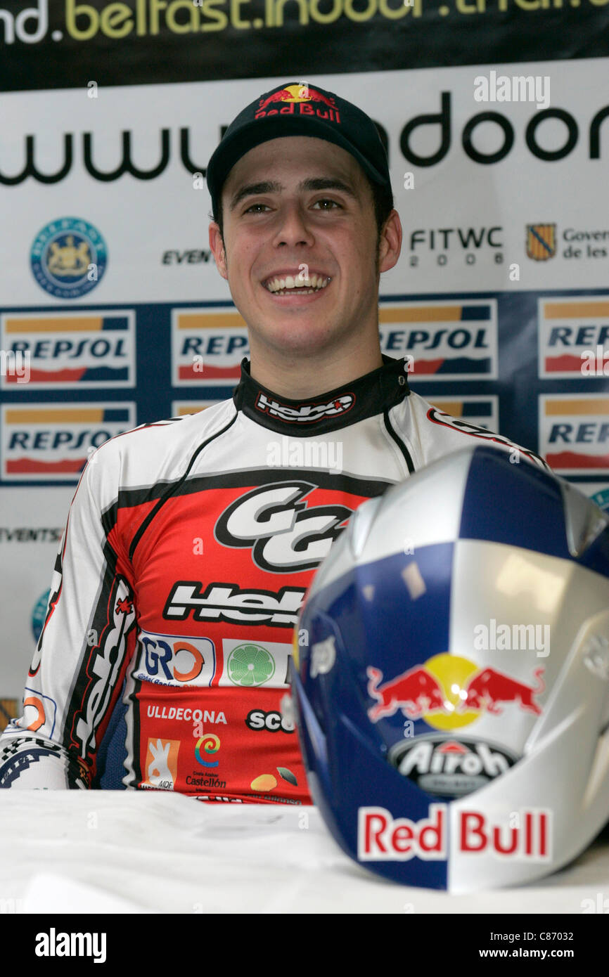 Red Bull sponsored winner Adam Raga from Spain at the post event press ...