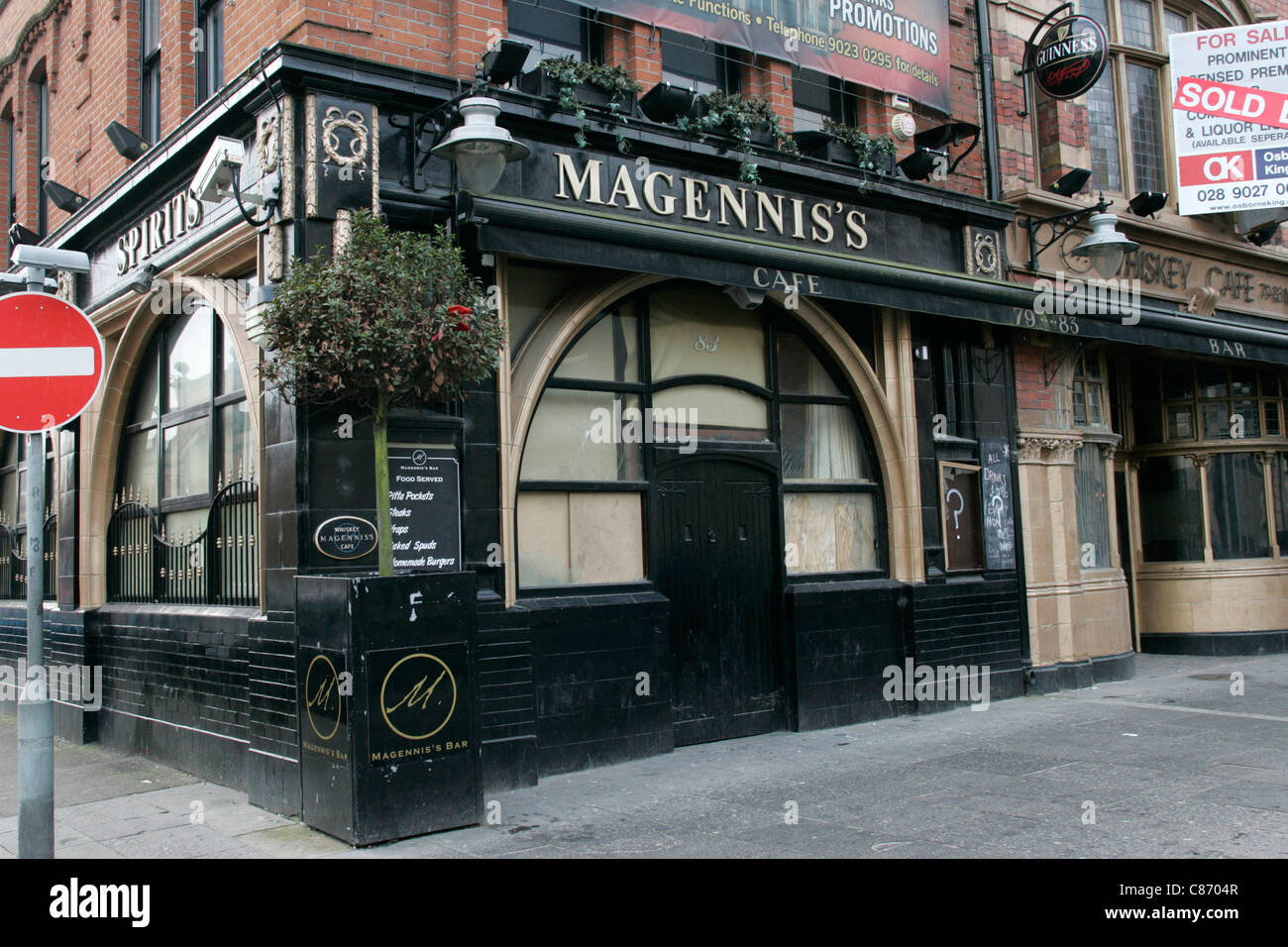 Magennis's Bar in May Street in Belfast, scene of the fight which ended ...