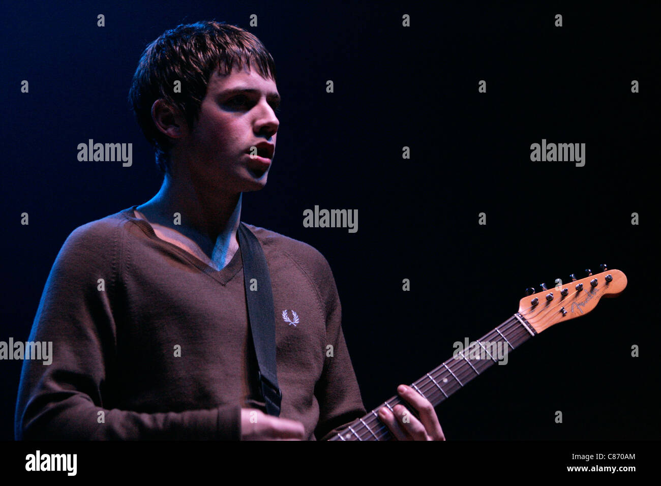 Jamie Cook, guitarist with the Arctic Monkeys performs on stage at the ...
