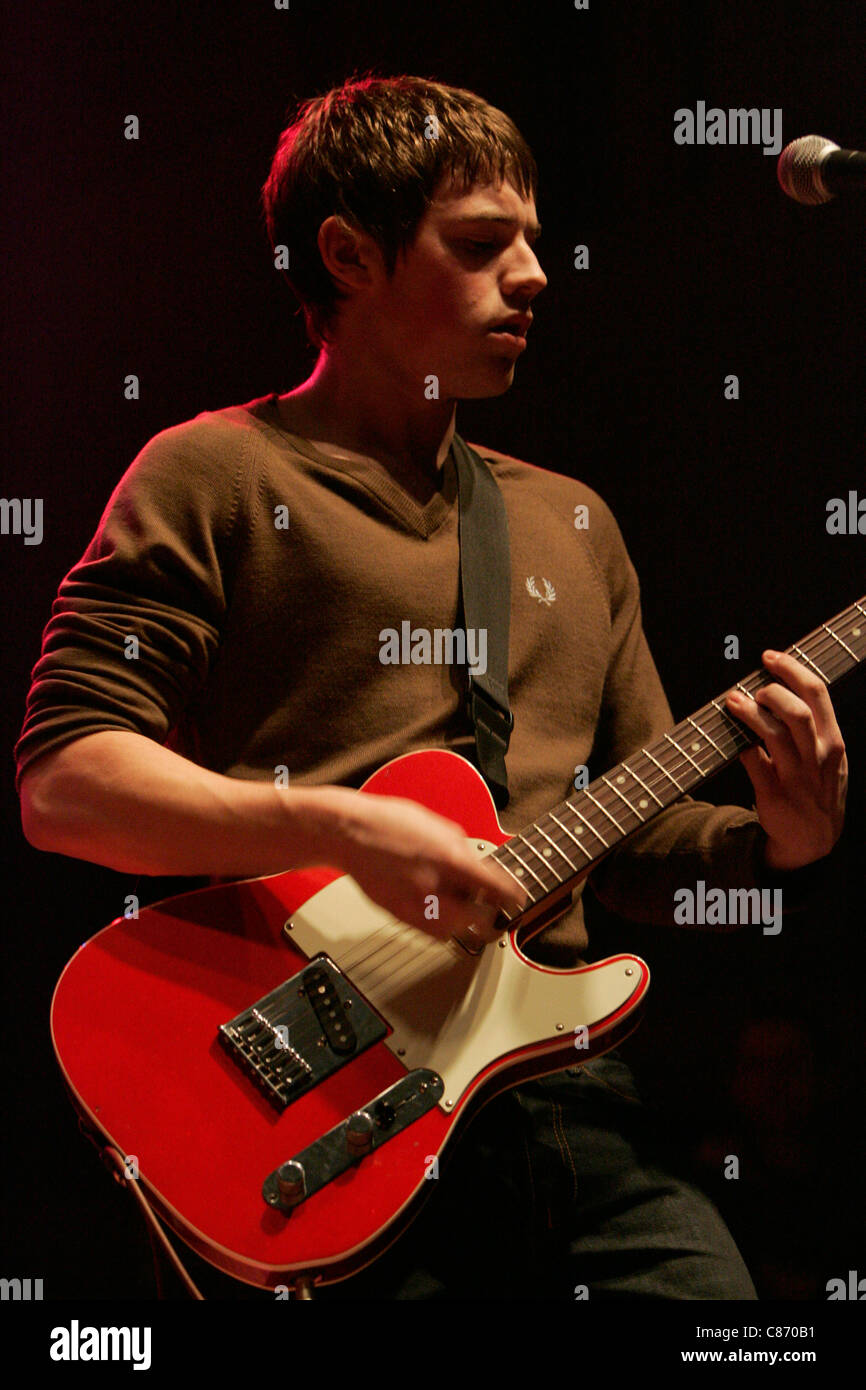 Jamie Cook, guitarist with the Arctic Monkeys performs on stage at the ...