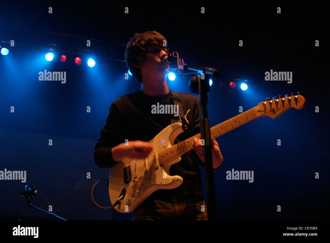Alex Turner, singer with the Arctic Monkeys performs on stage at the ...