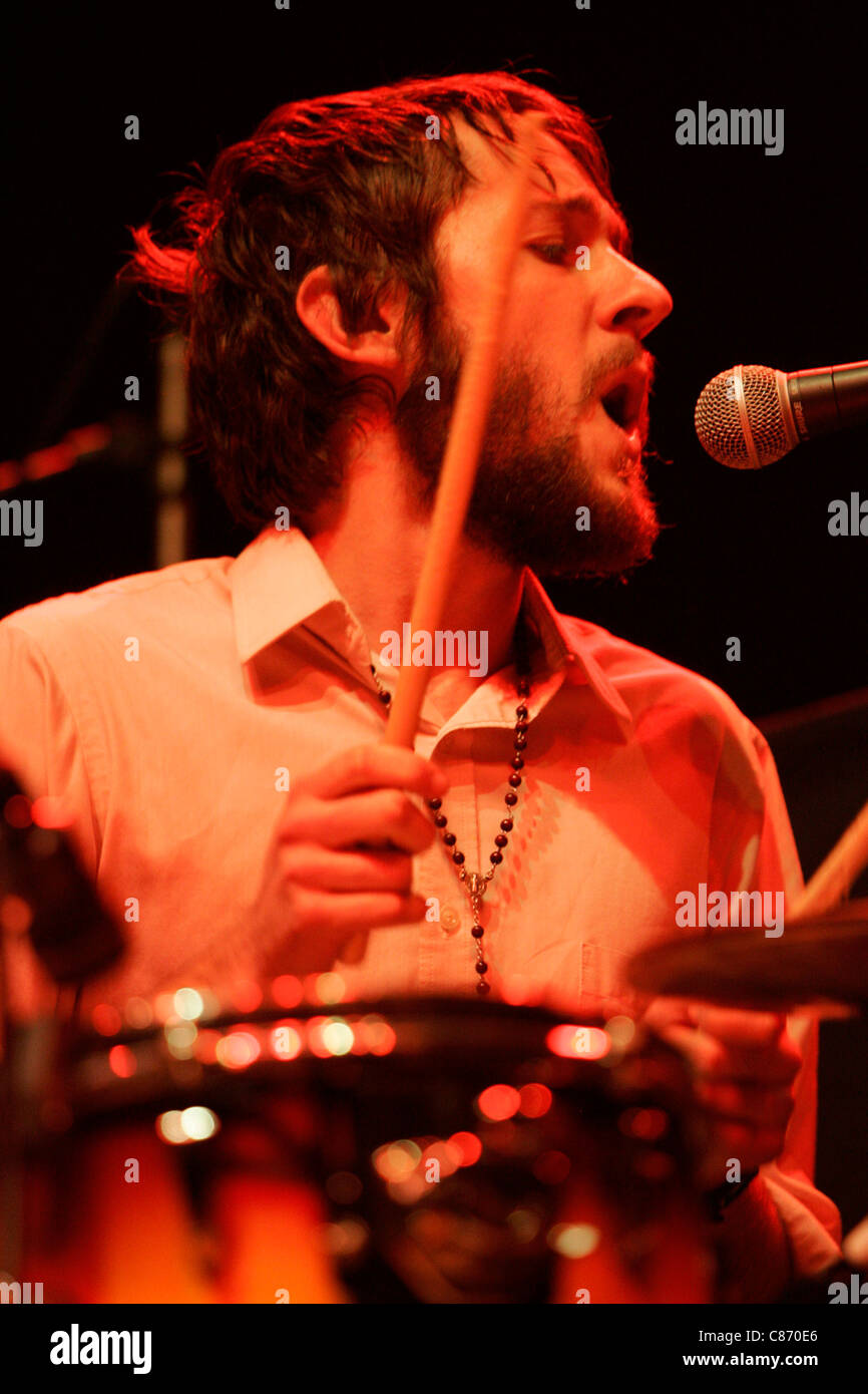 Michael Tapper with We Are Scientists performs on stage at the NME Brat ...