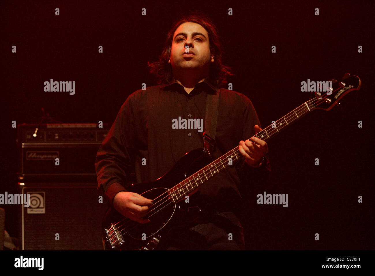 Archis Tiku with Maximo Park performs on stage at the NME Brat Pack ...