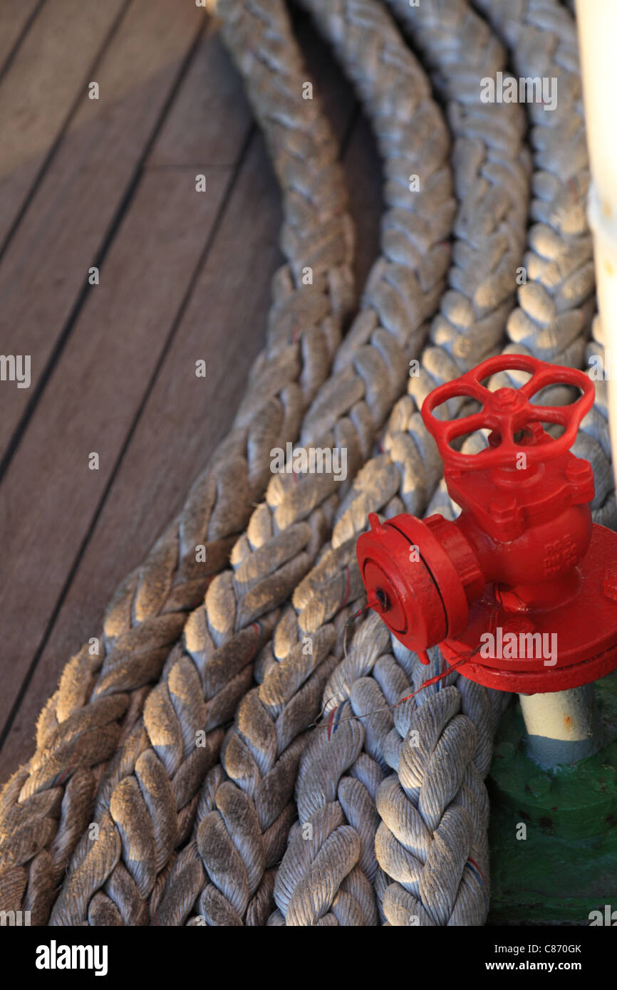 Old Ship tackles valve on the frigate Stock Photo - Alamy