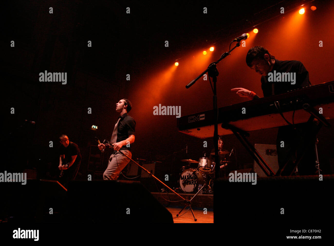 Maximo Park performs on stage at the NME Brat Pack Awards Tour, Ulster ...