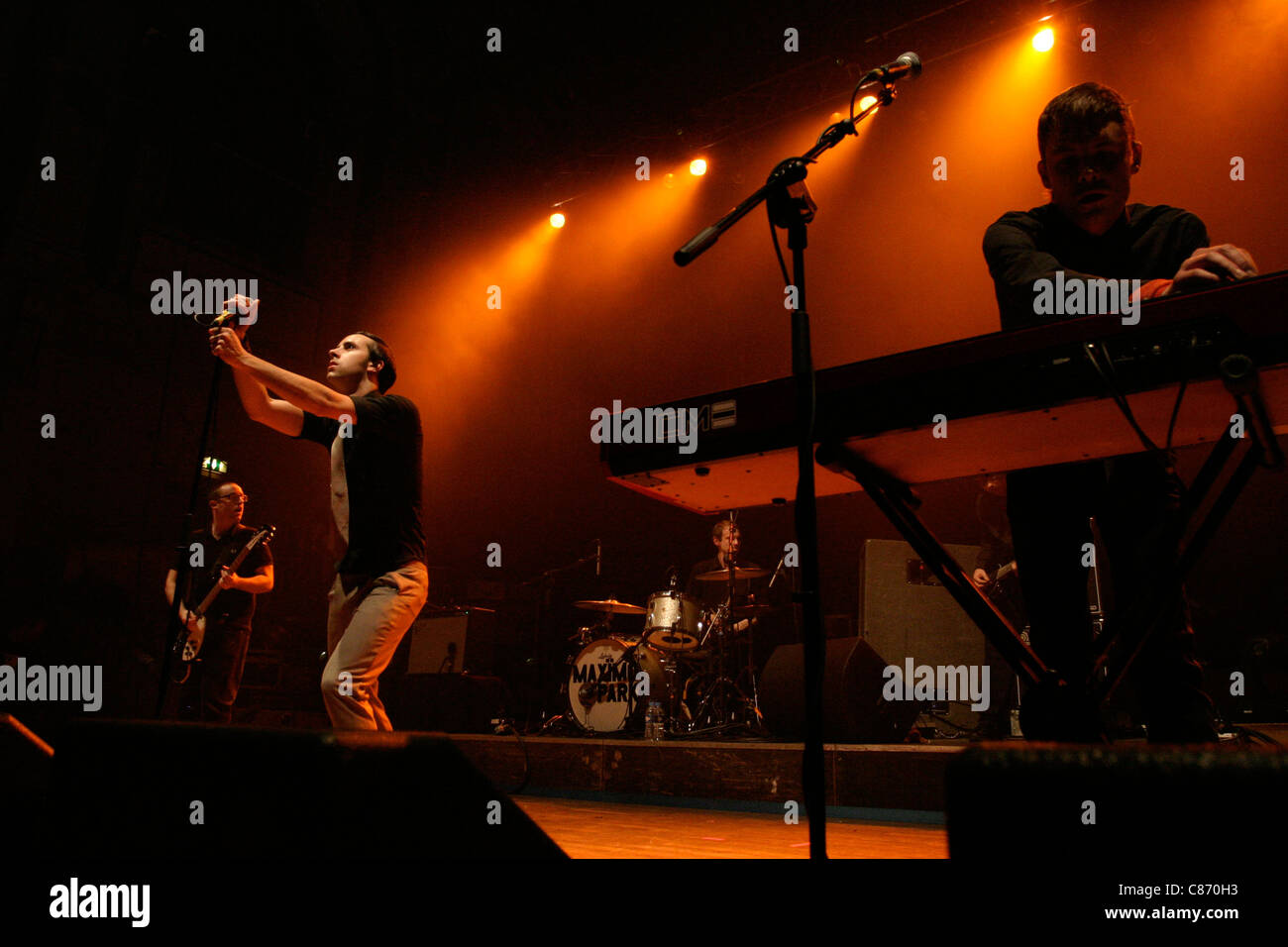 Maximo Park performs on stage at the NME Brat Pack Awards Tour, Ulster ...