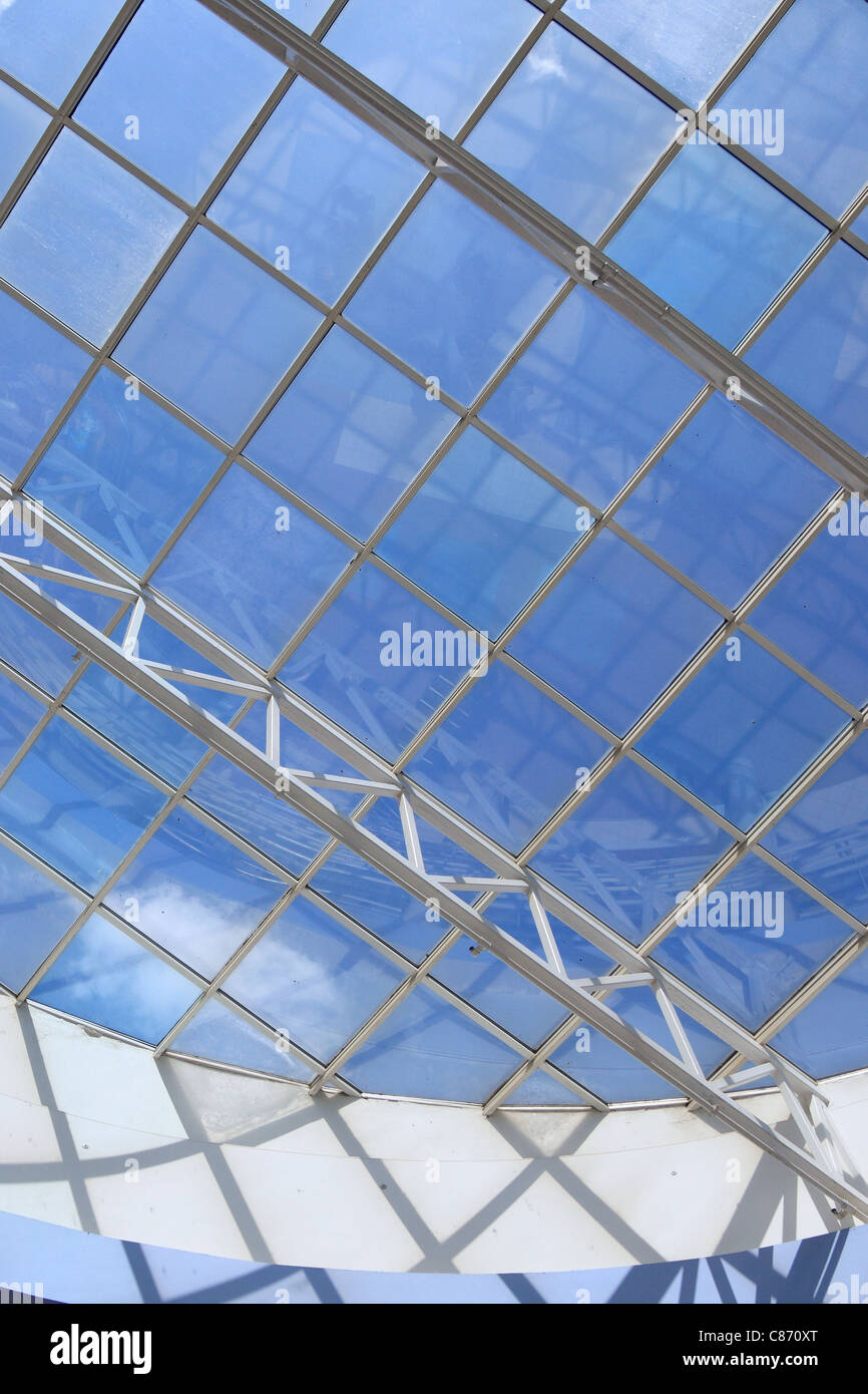 Glass Roof blue window sky Stock Photo - Alamy