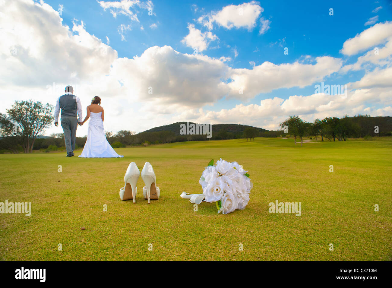 Bride and Groom Newlyweds Stock Photo - Alamy